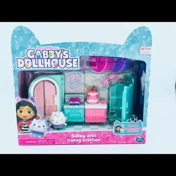 Dreamworks | Toys | Gabbys Dollhouse Bakery With Cakey Kitchen ...